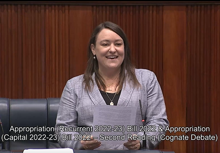 Emily Hamilton MLA speaks on WA Budget